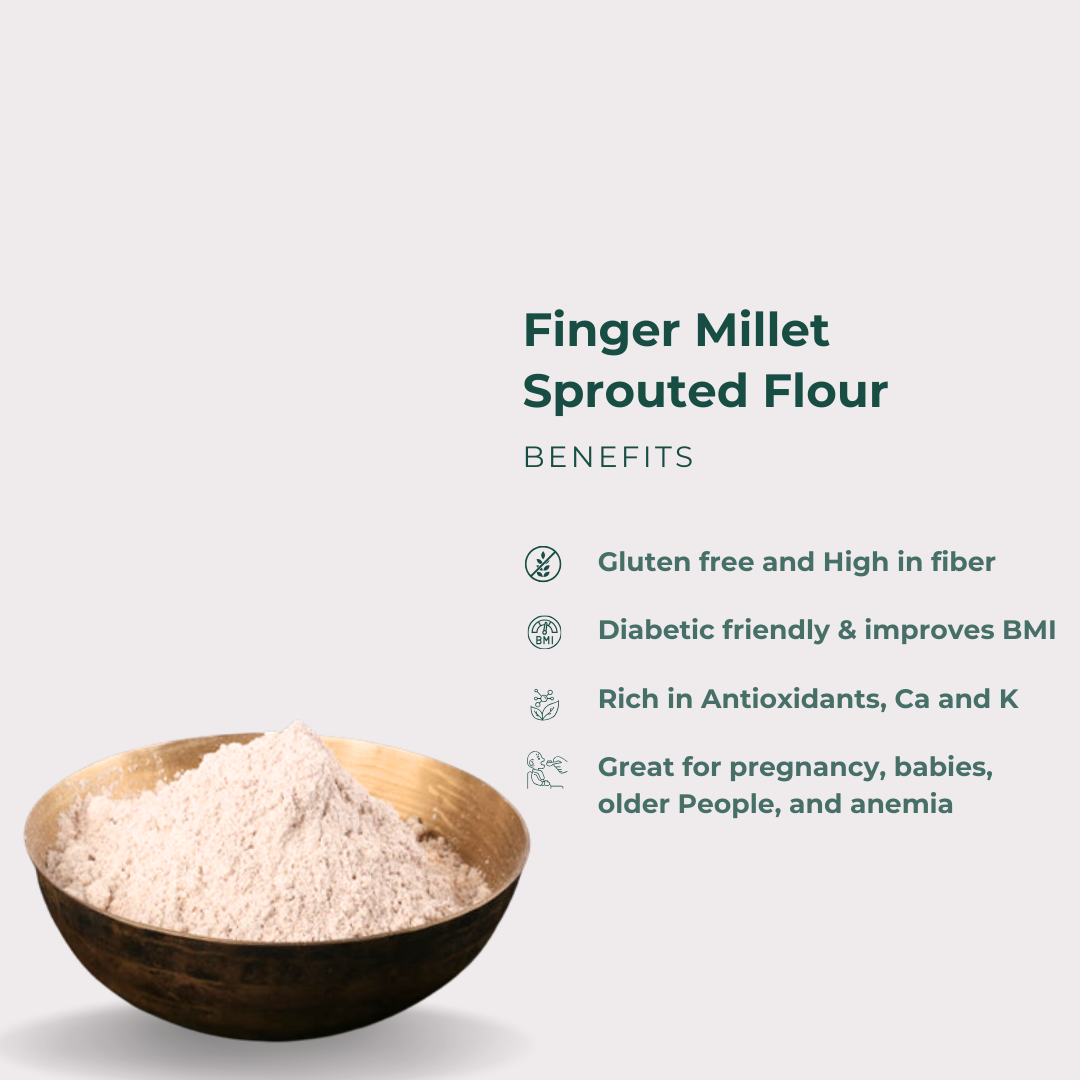 Finger Millet Sprouted Flour / Ragi Sprouted Flour – OOO Farms